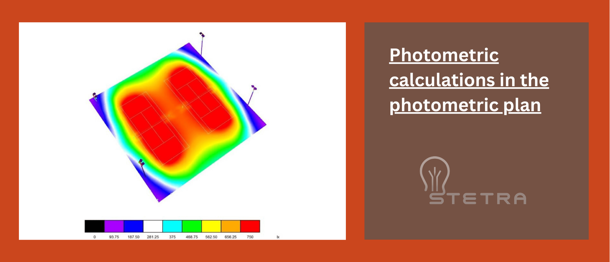 Photometric calculations in the photometric plan - Stetra Lighting